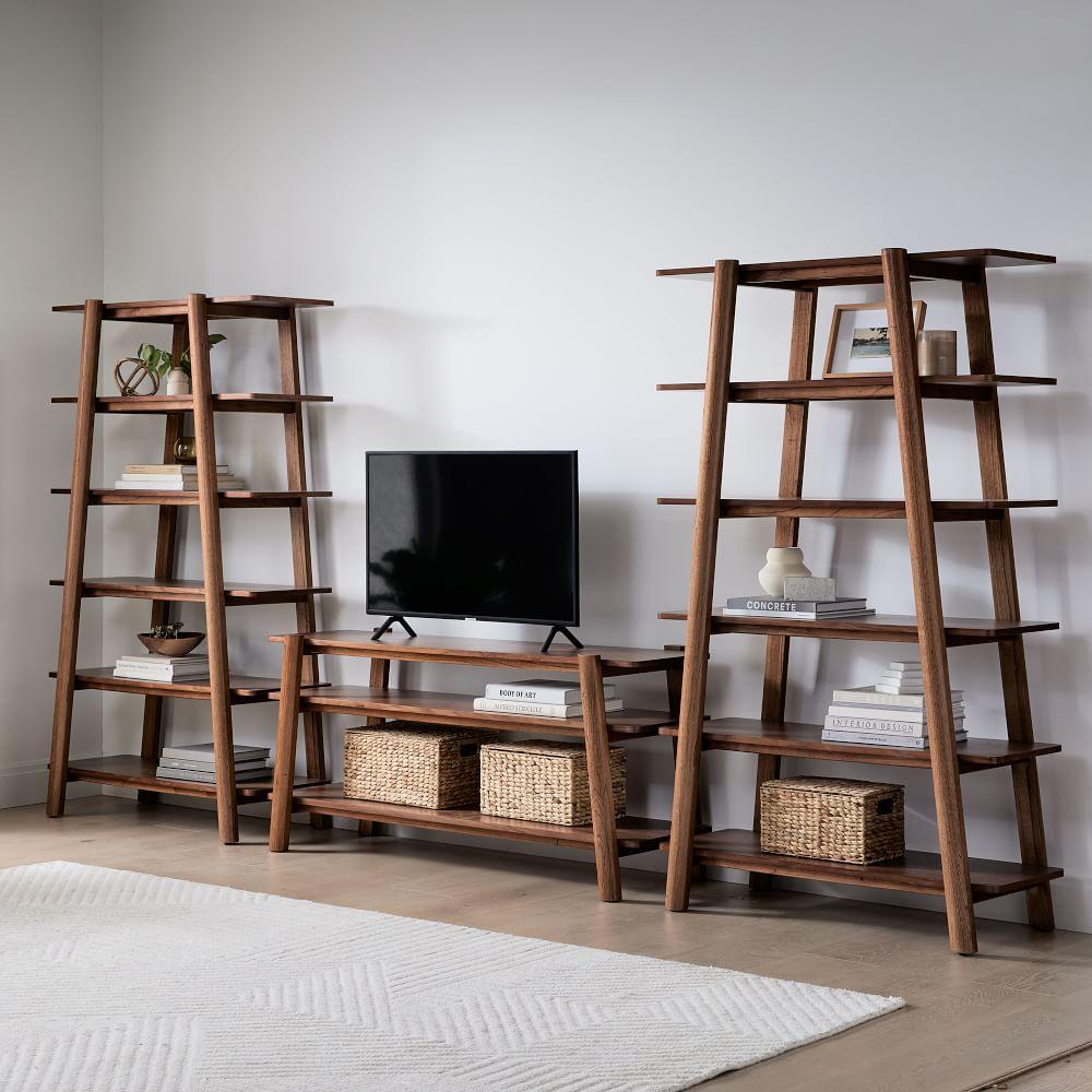West elm ladder shelf media console store